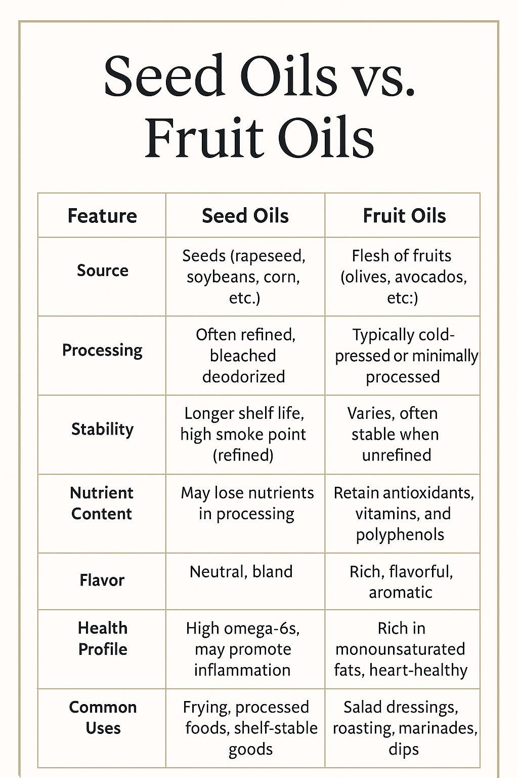 Seed Oils vs. Fruit Oils: What's the Healthier Choice? – Chivilla Bay