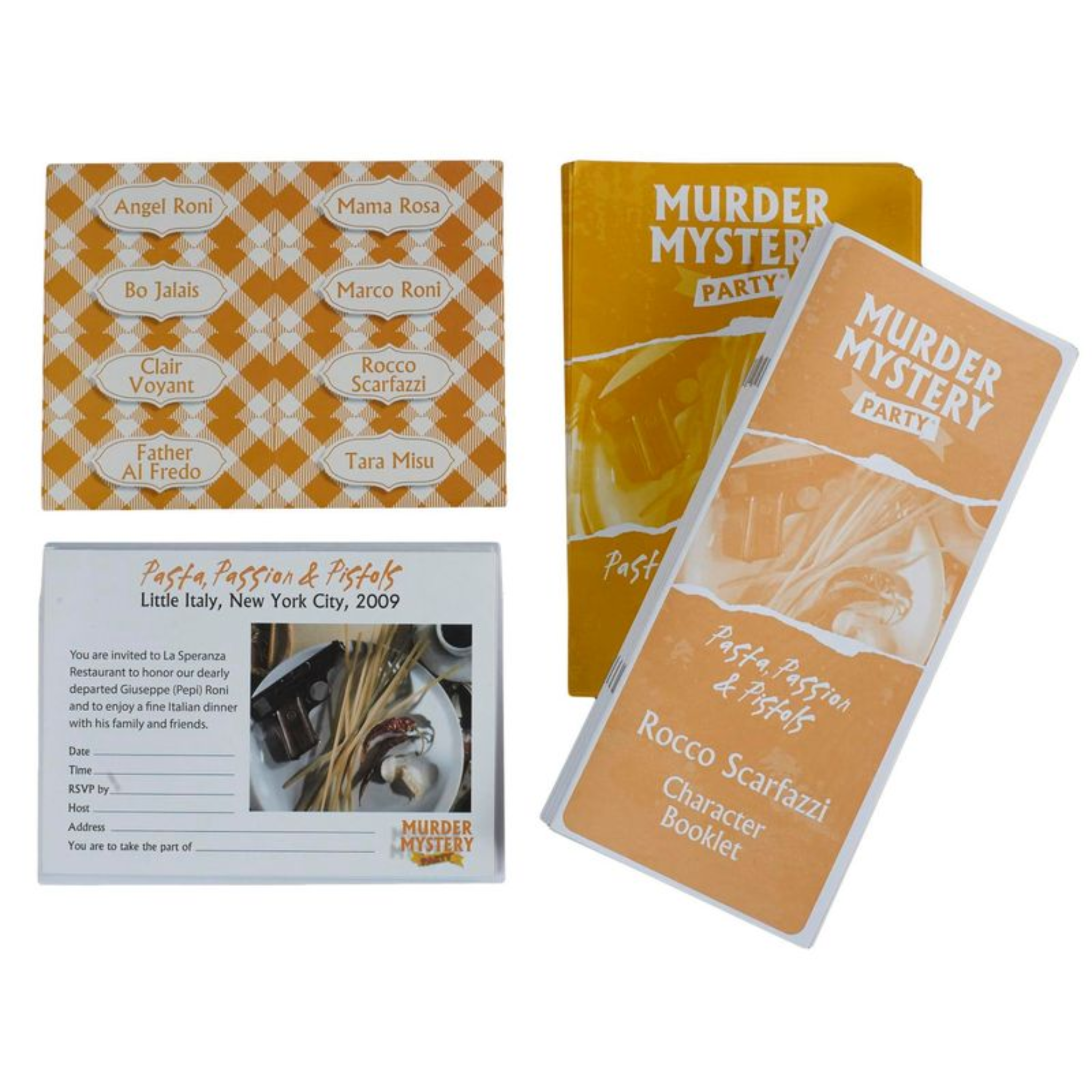 Pasta, Passion & Pistols Murder Mystery Game | Host Your Own Dinner ...