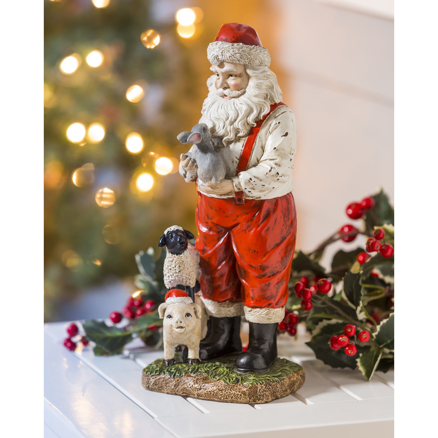 Santa with Farm Animals 12
